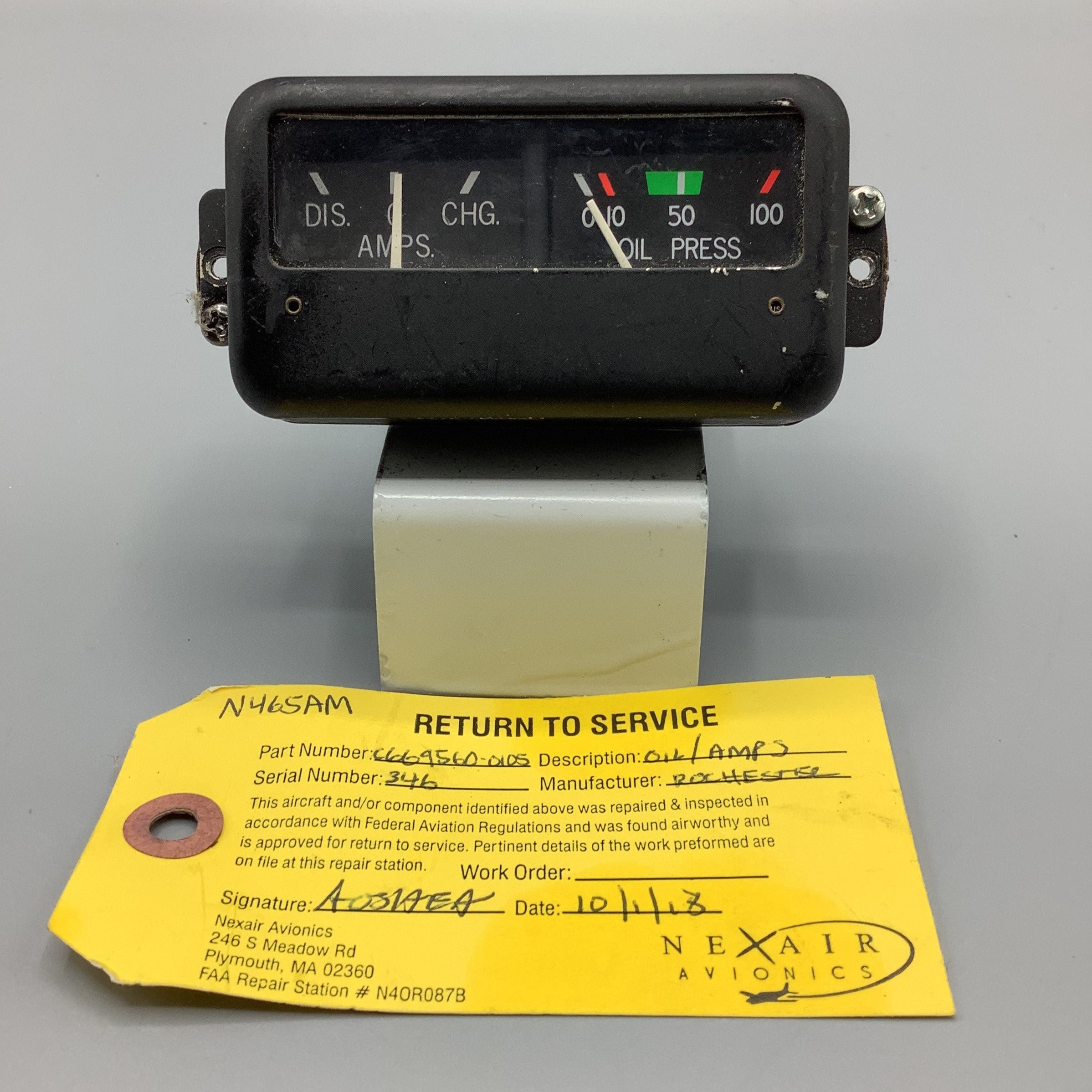 Cessna Oil Pressure/Amp Gauge - Part Number: C669560-0105 – Nexair ...